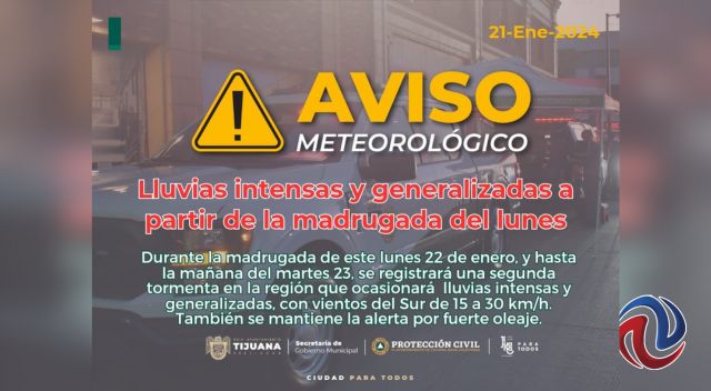 Viene una segunda tormenta, con lluvias intensas, este lunes