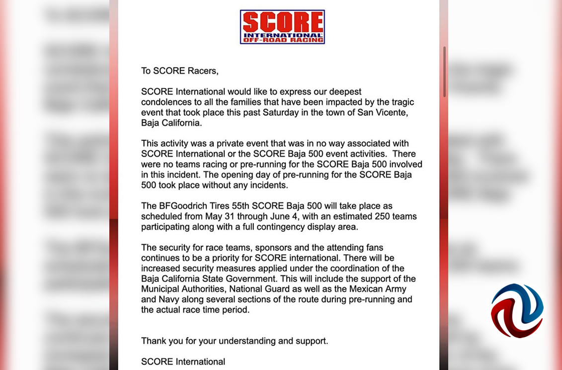 Score International se deslindó de los hechos de El Cachanillazo