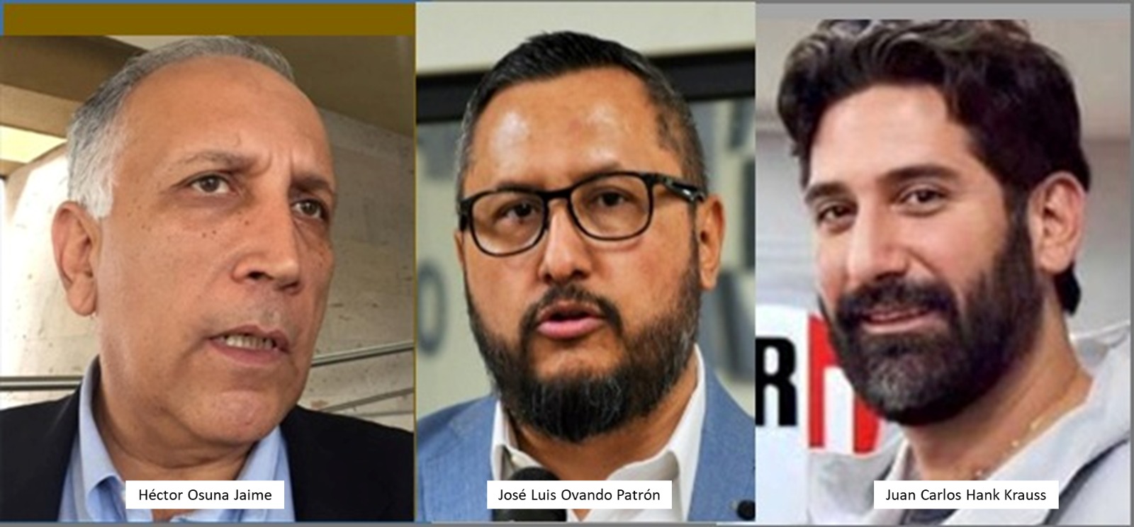 Osuna Jaime, Ovando Patrón, Hank Krauss, en listas para el Congreso federal