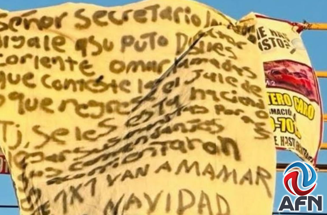 Amenazan con narcomanta al general Carrillo y al director de la FESC