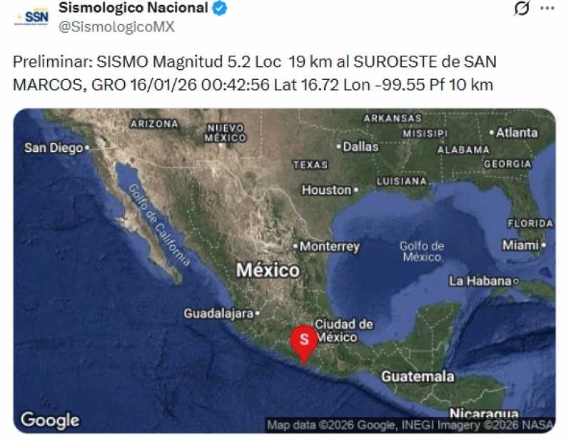 Sismo de 5.3 en Guerrero activó la alerta en la CDMX; no se reportan daños